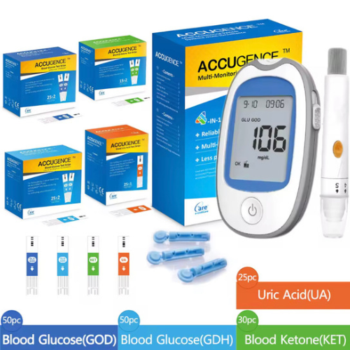 ACCUGENCE PLUS Multi Monitoring Meter 4in1 Test (Blood Glucose, Ketone ...